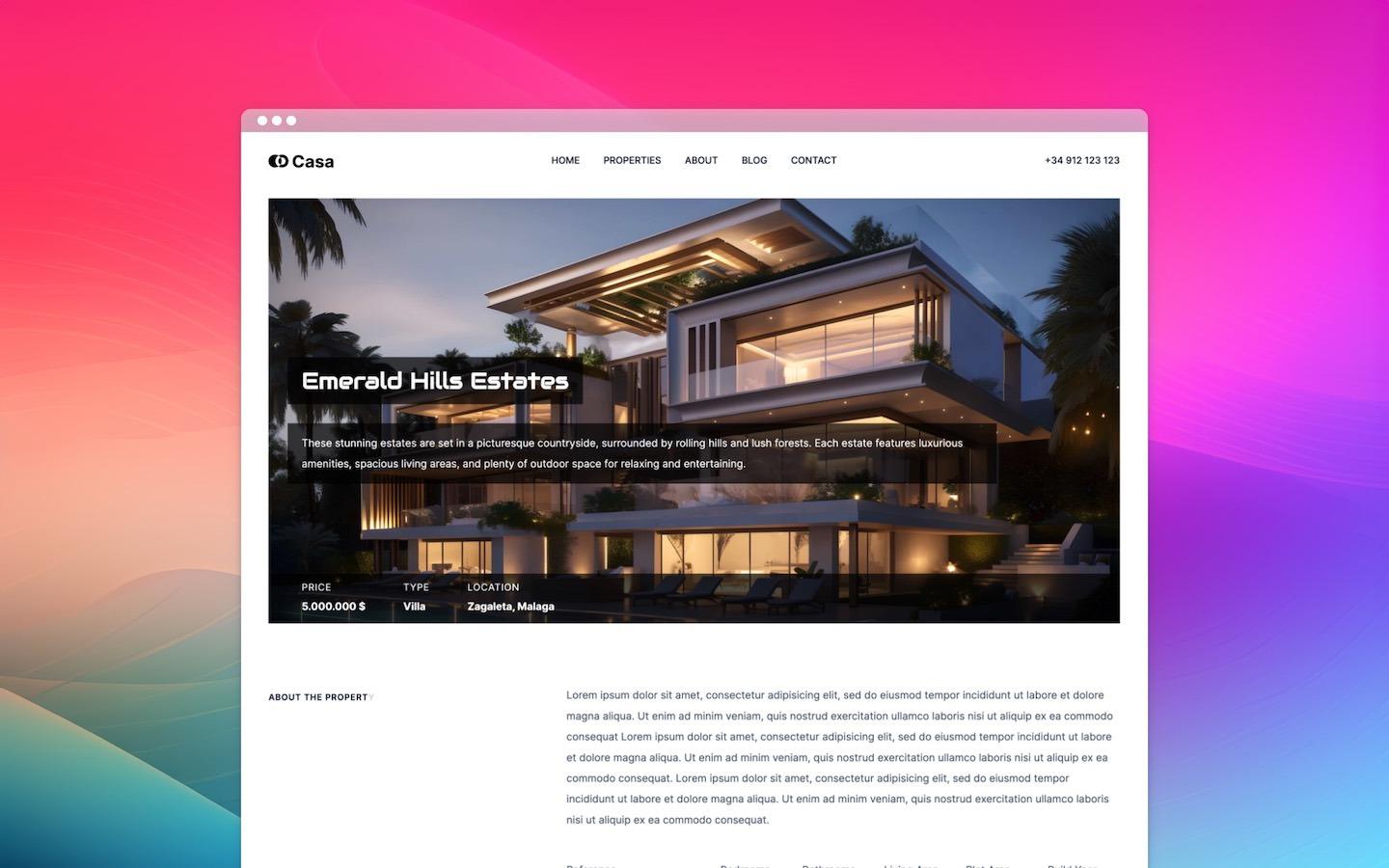 Casa - Real Estate HTML5 Responsive Website Template