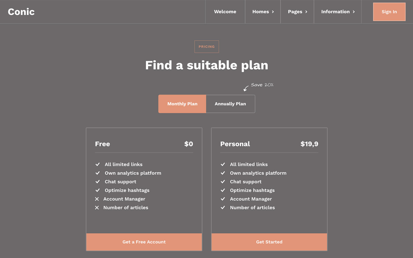 Conic - Startup HTML5 Responsive Website Template