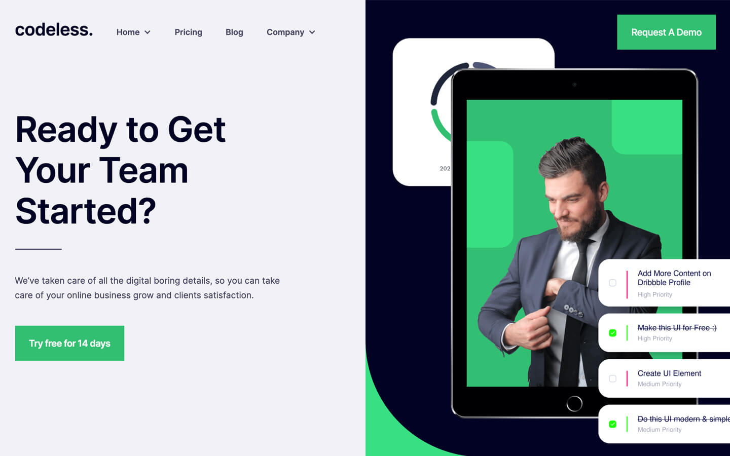 Codeless - SaaS HTML5 Responsive Website Template