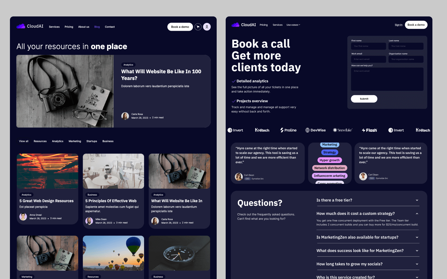 CloudAI - Marketing HTML5 Responsive Website Template