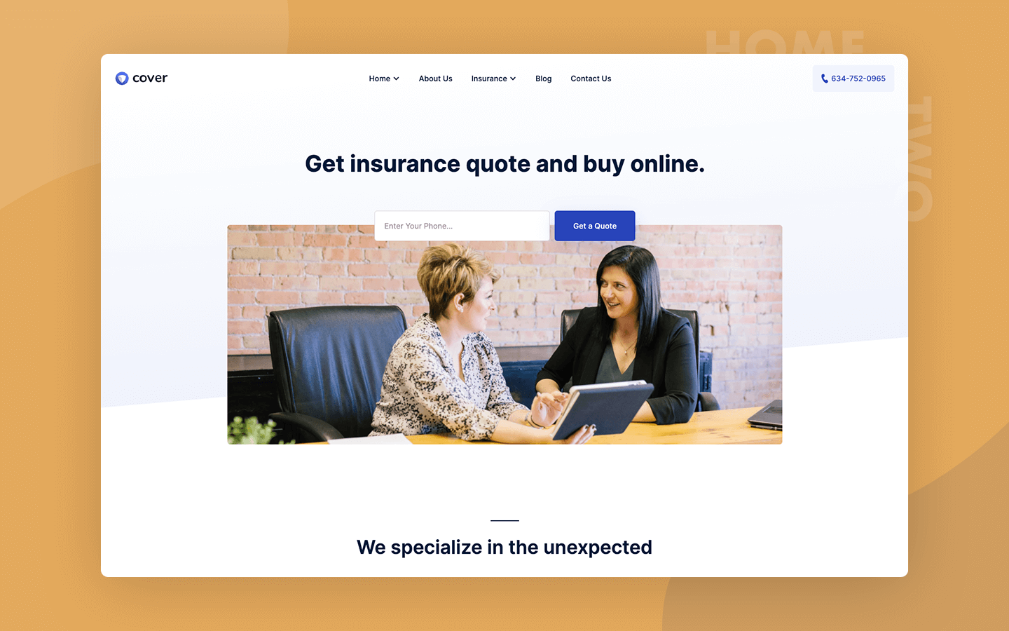 Cover - Insurance HTML5 Responsive Website Template