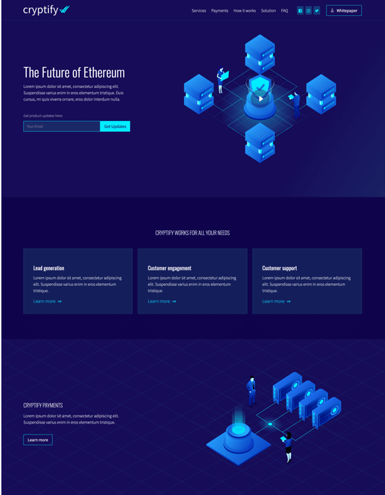 Cryptify - Finance HTML5 Responsive Website Template