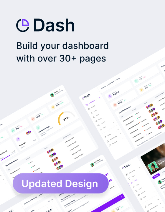 Dash - Dashboard HTML5 Responsive Website Template
