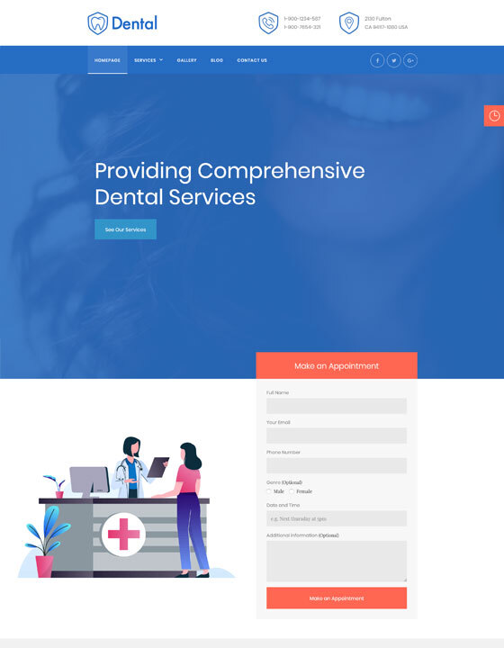 Dental - Dentist HTML5 Responsive Website Template