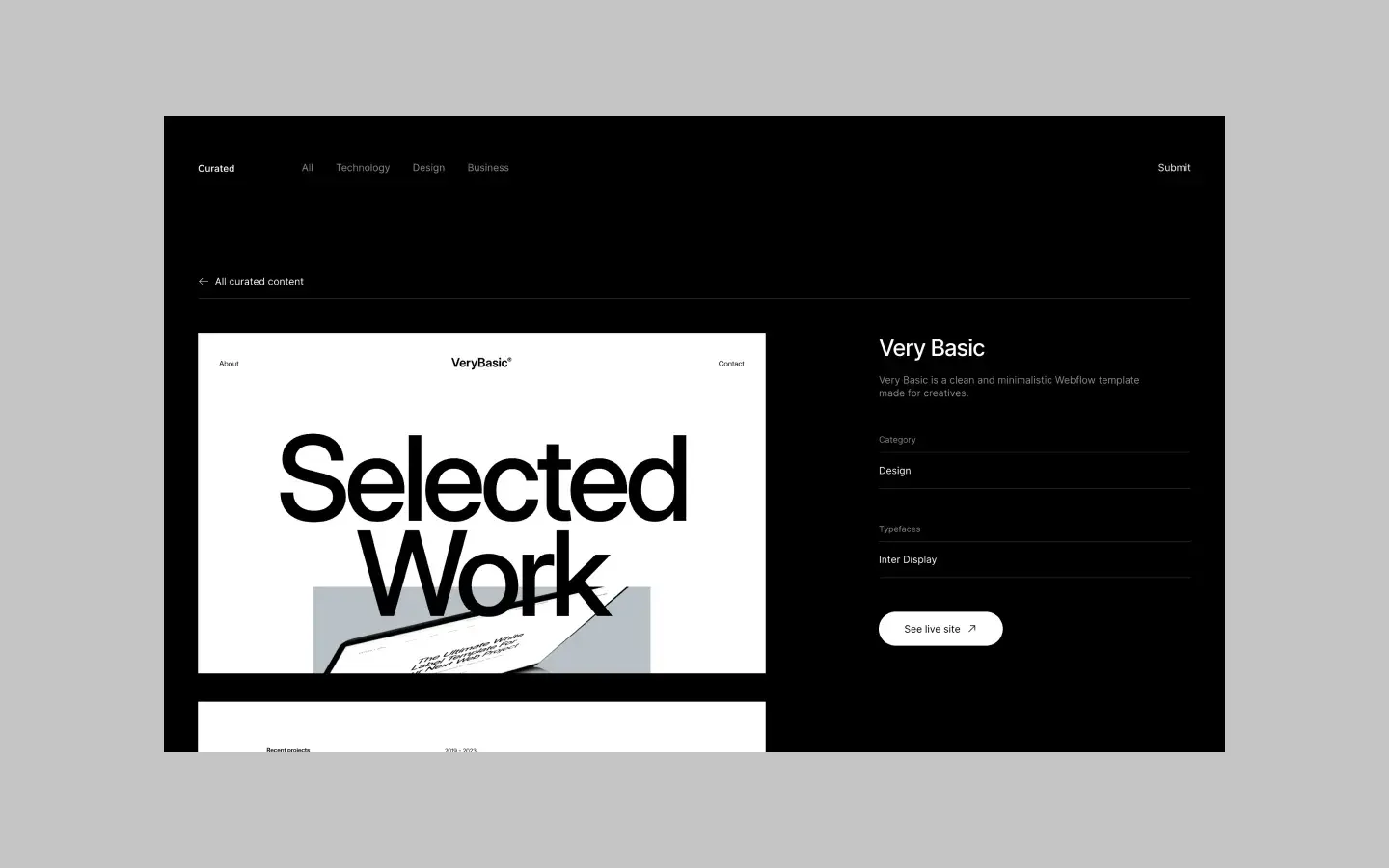 Curated - Creative HTML5 Responsive Website Template
