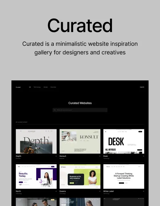 Curated - Creative HTML5 Responsive Website Template