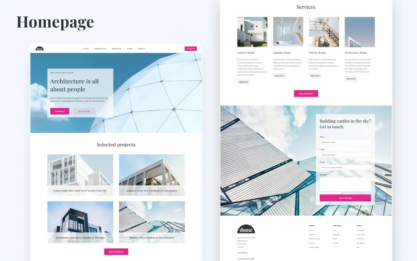Dome - Architecture HTML5 Responsive Website Template