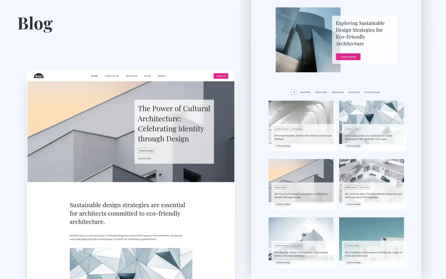 Dome - Architecture HTML5 Responsive Website Template