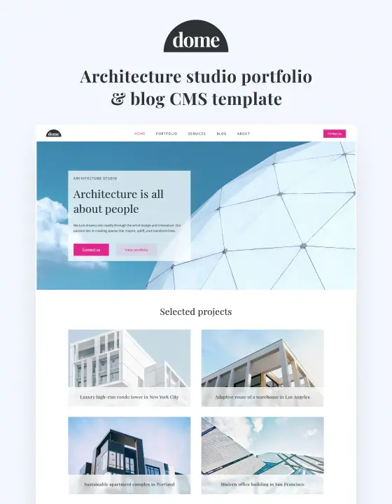 Dome - Architecture HTML5 Responsive Website Template