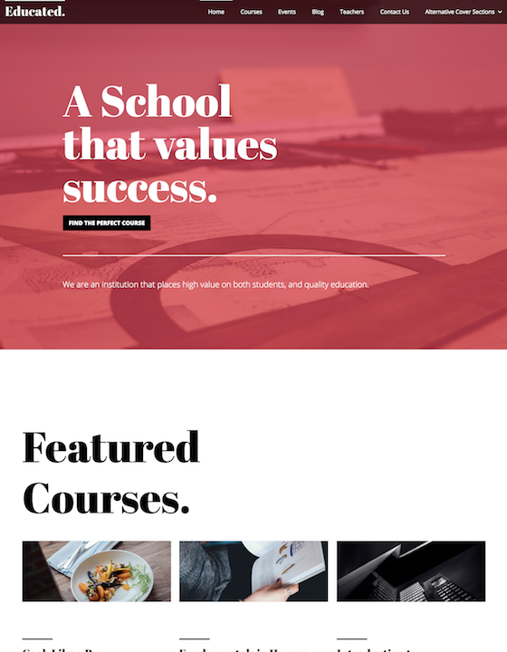 Educated - School HTML5 Responsive Website Template