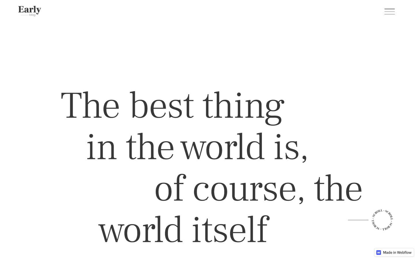 Early - Blog HTML5 Responsive Website Template