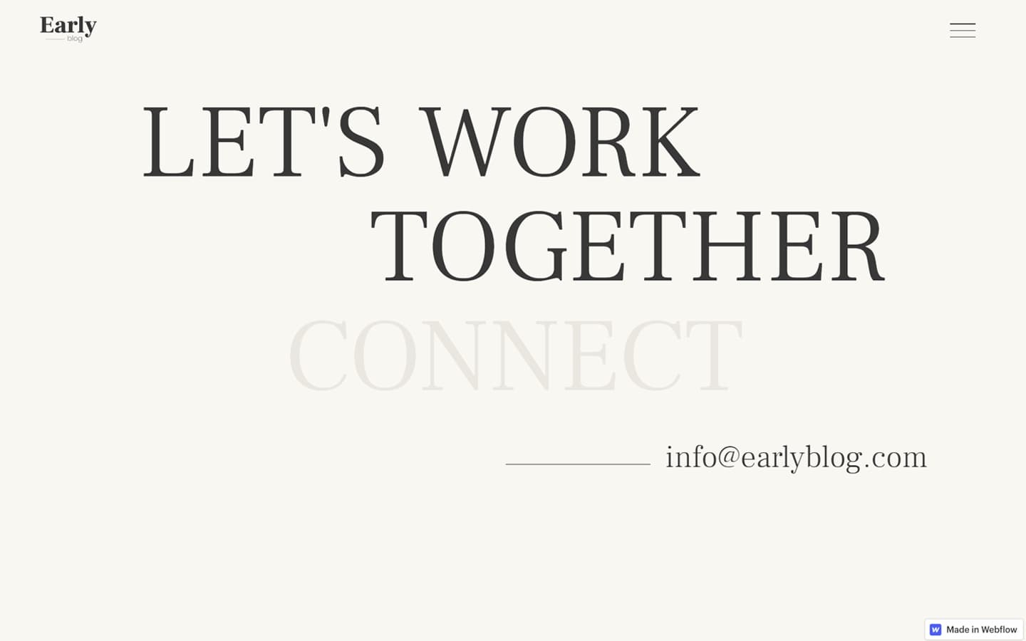 Early - Blog HTML5 Responsive Website Template