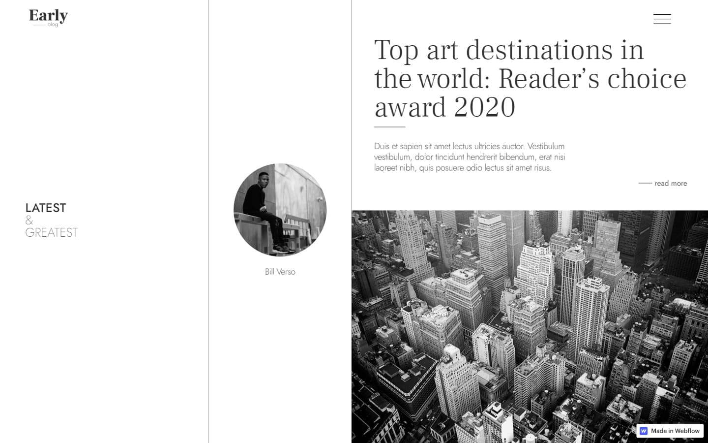 Early - Blog HTML5 Responsive Website Template