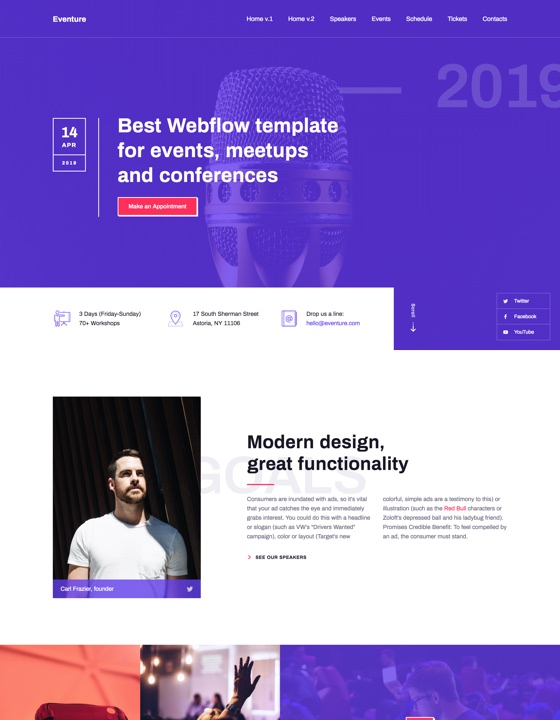 Eventure - Event HTML5 Responsive Website Template