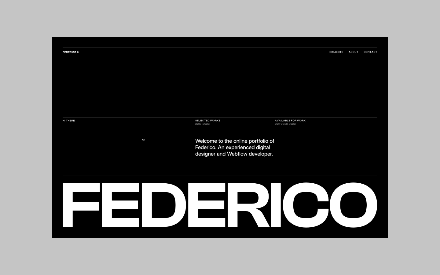 Federico - Portfolio HTML5 Responsive Website Template