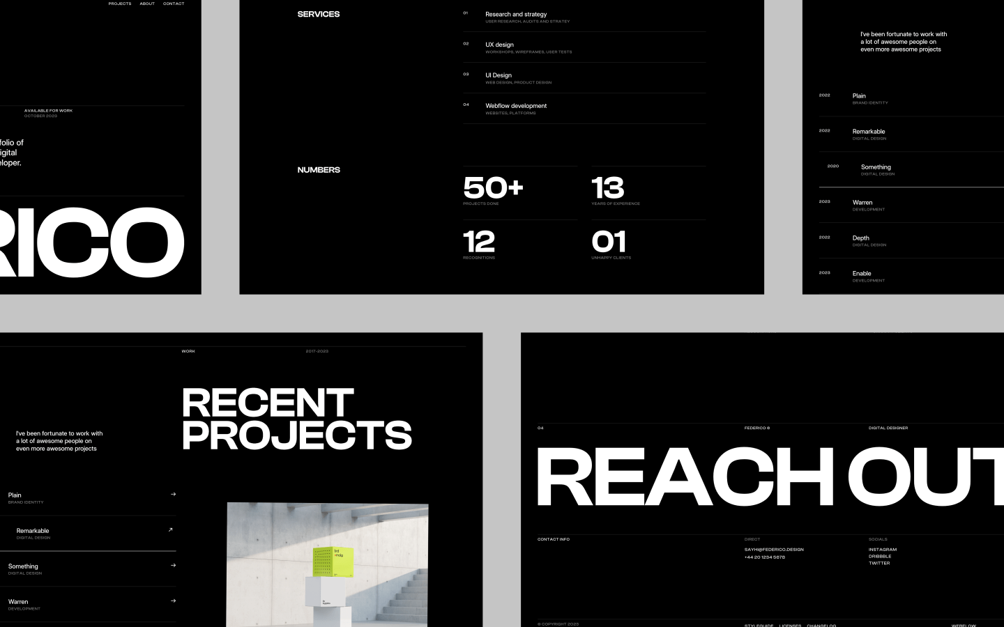 Federico - Portfolio HTML5 Responsive Website Template