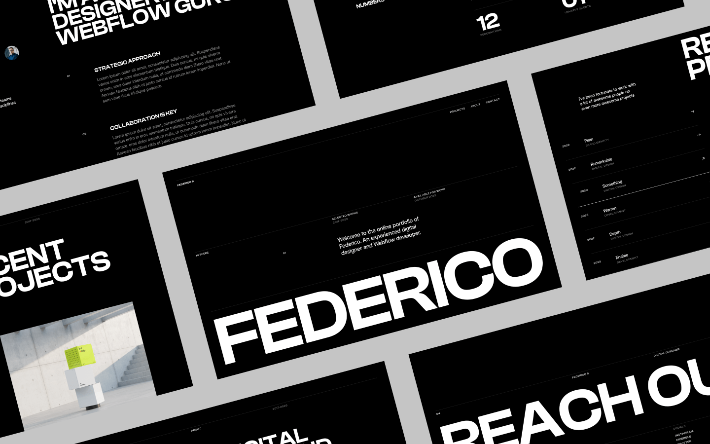 Federico - Portfolio HTML5 Responsive Website Template