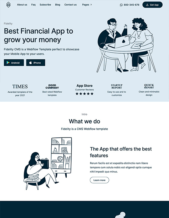 Fidelity - Startup HTML5 Responsive Website Template