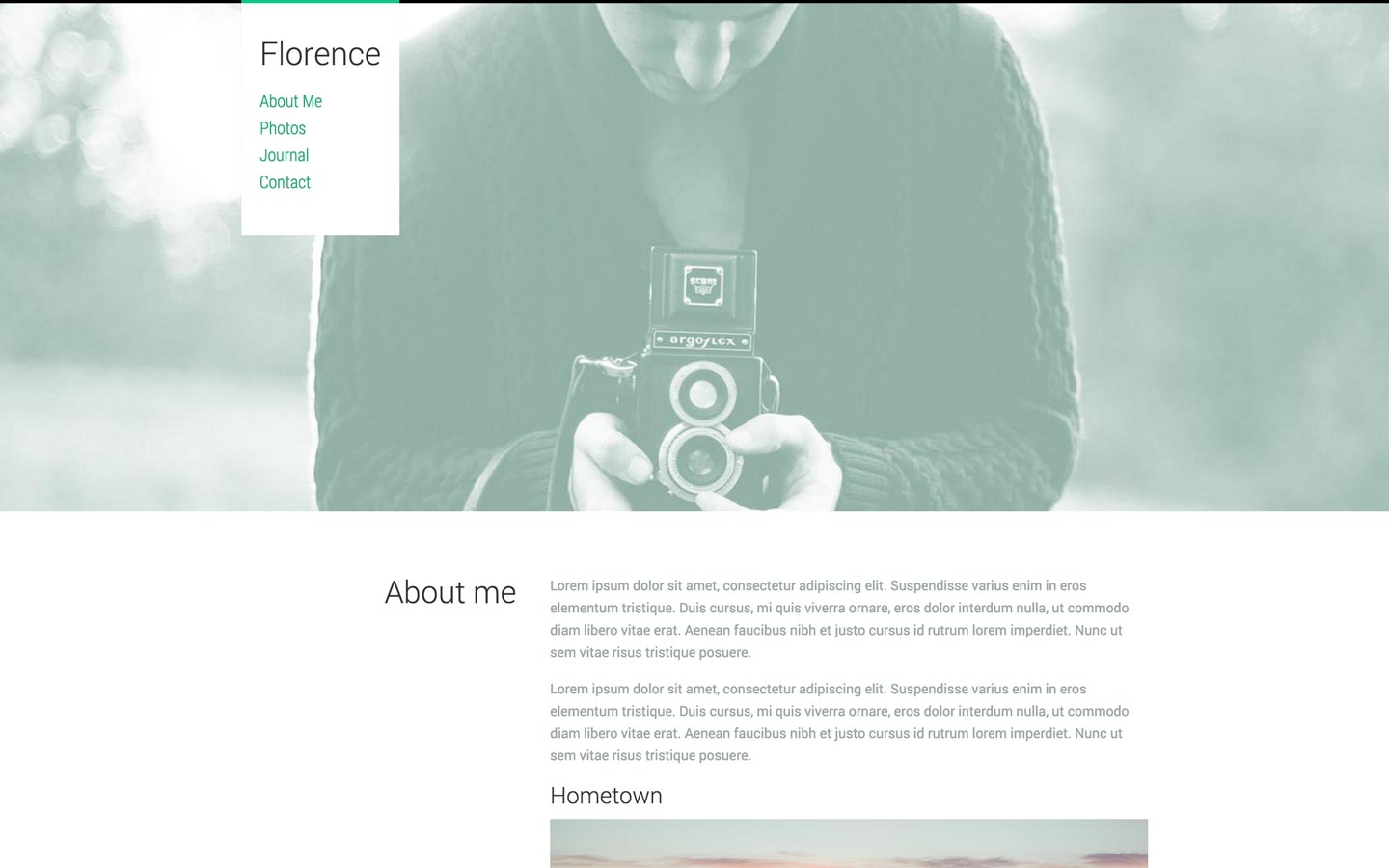 Florence - Personal HTML5 Responsive Website Template