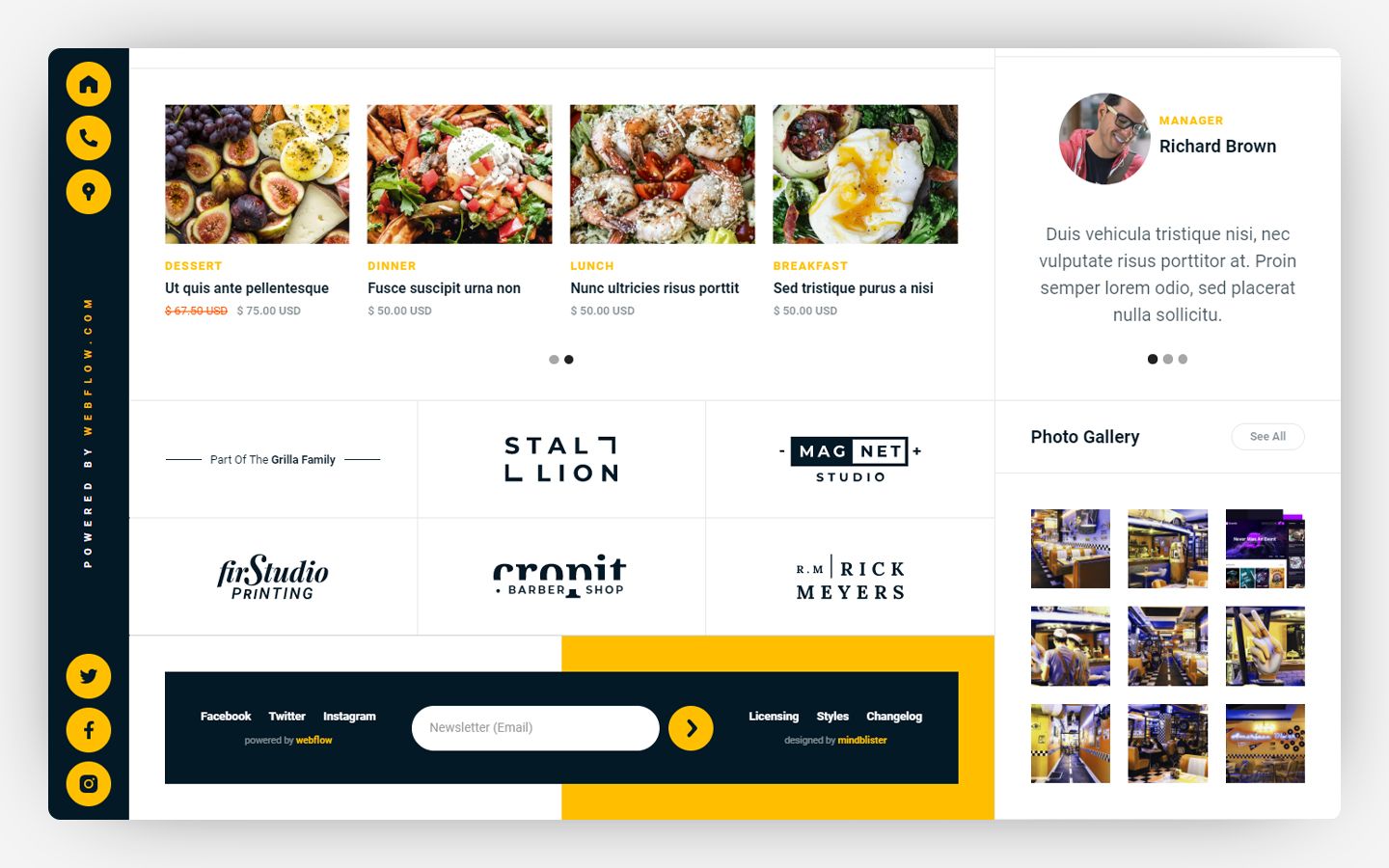 Grilla - Food HTML5 Responsive Website Template