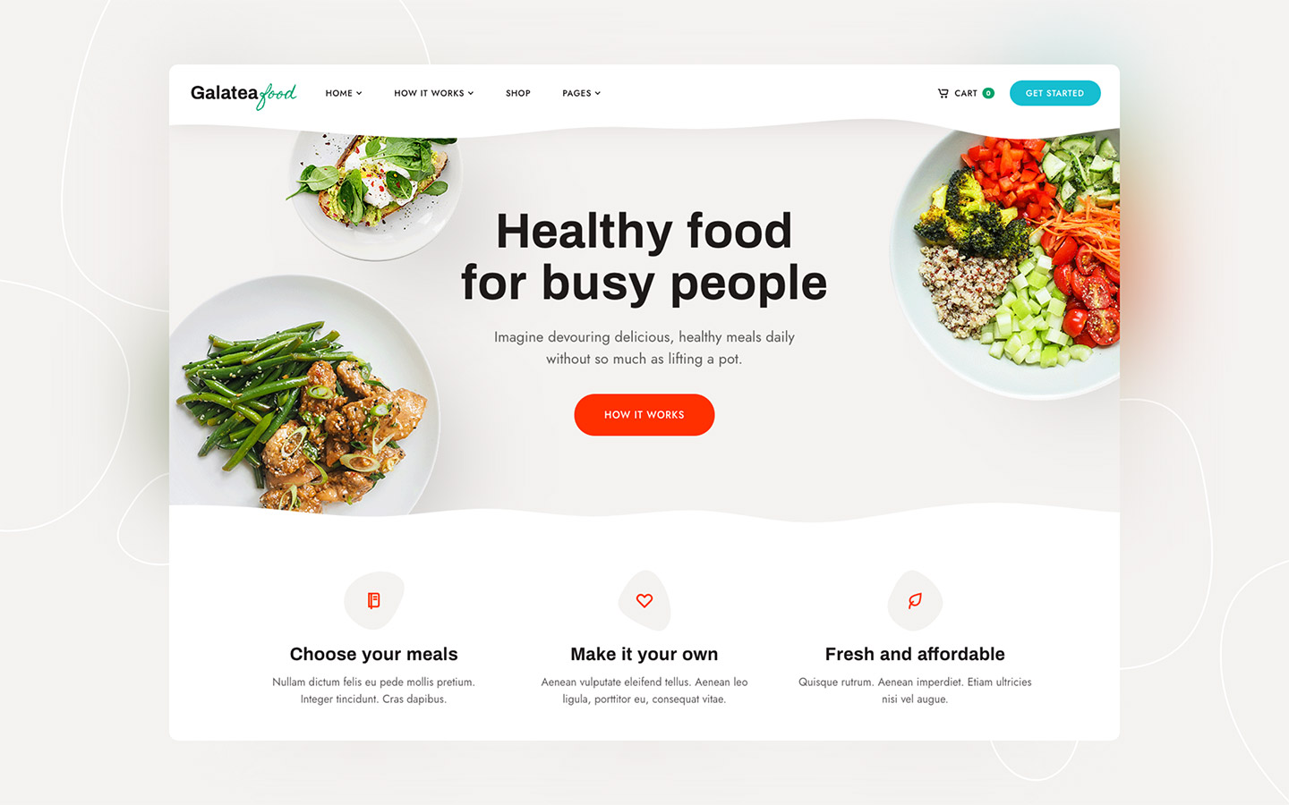 Galatea - Food HTML5 Responsive Website Template