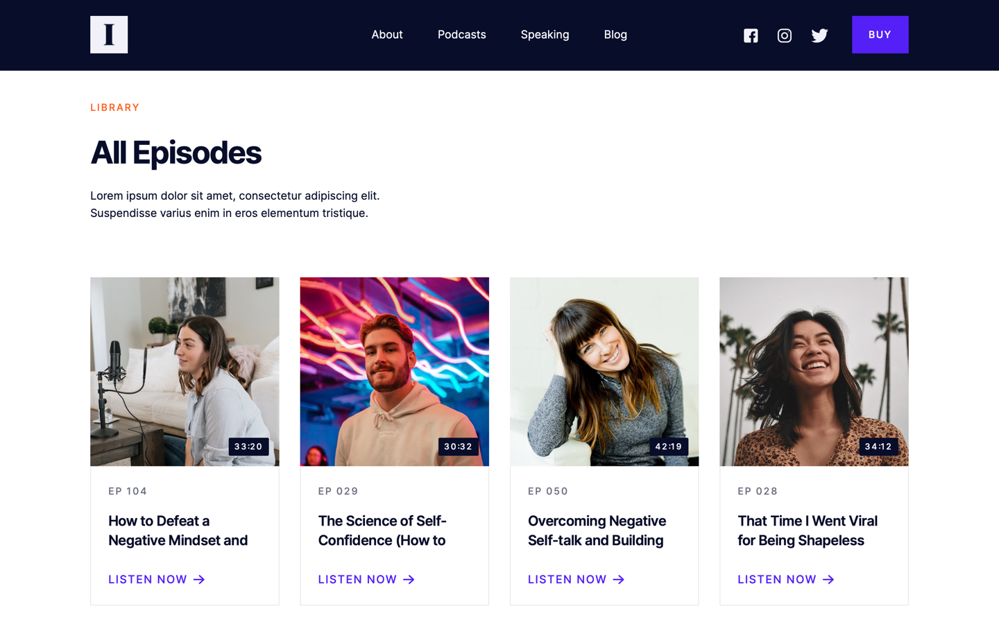 Impact - Podcast HTML5 Responsive Website Template