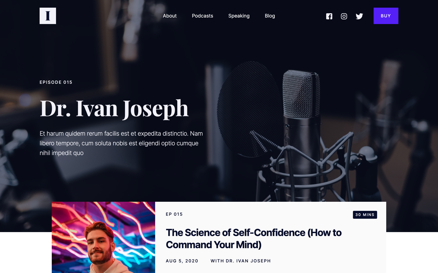 Impact - Podcast HTML5 Responsive Website Template