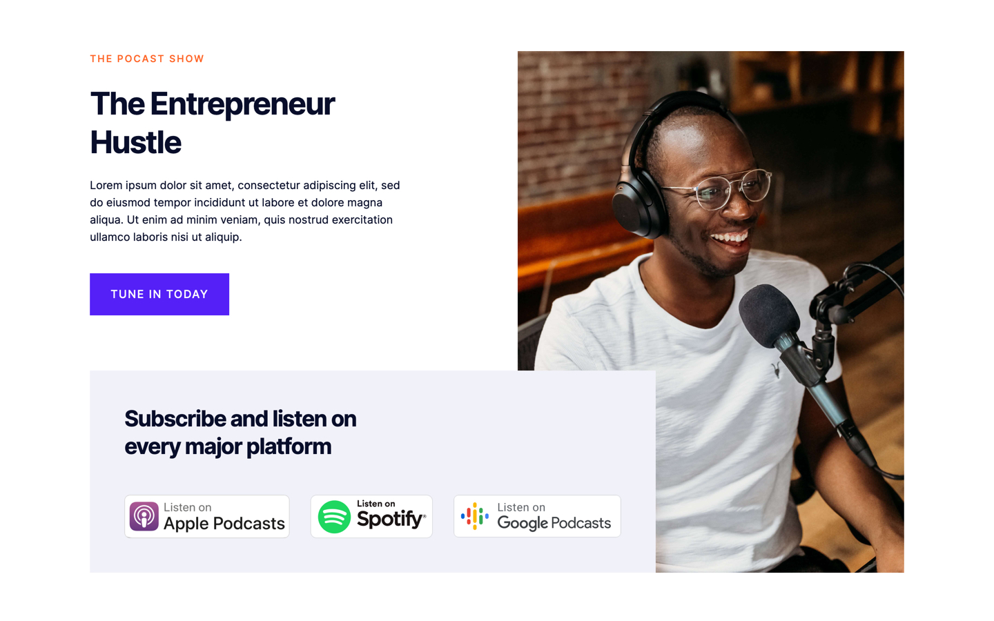 Impact - Podcast HTML5 Responsive Website Template