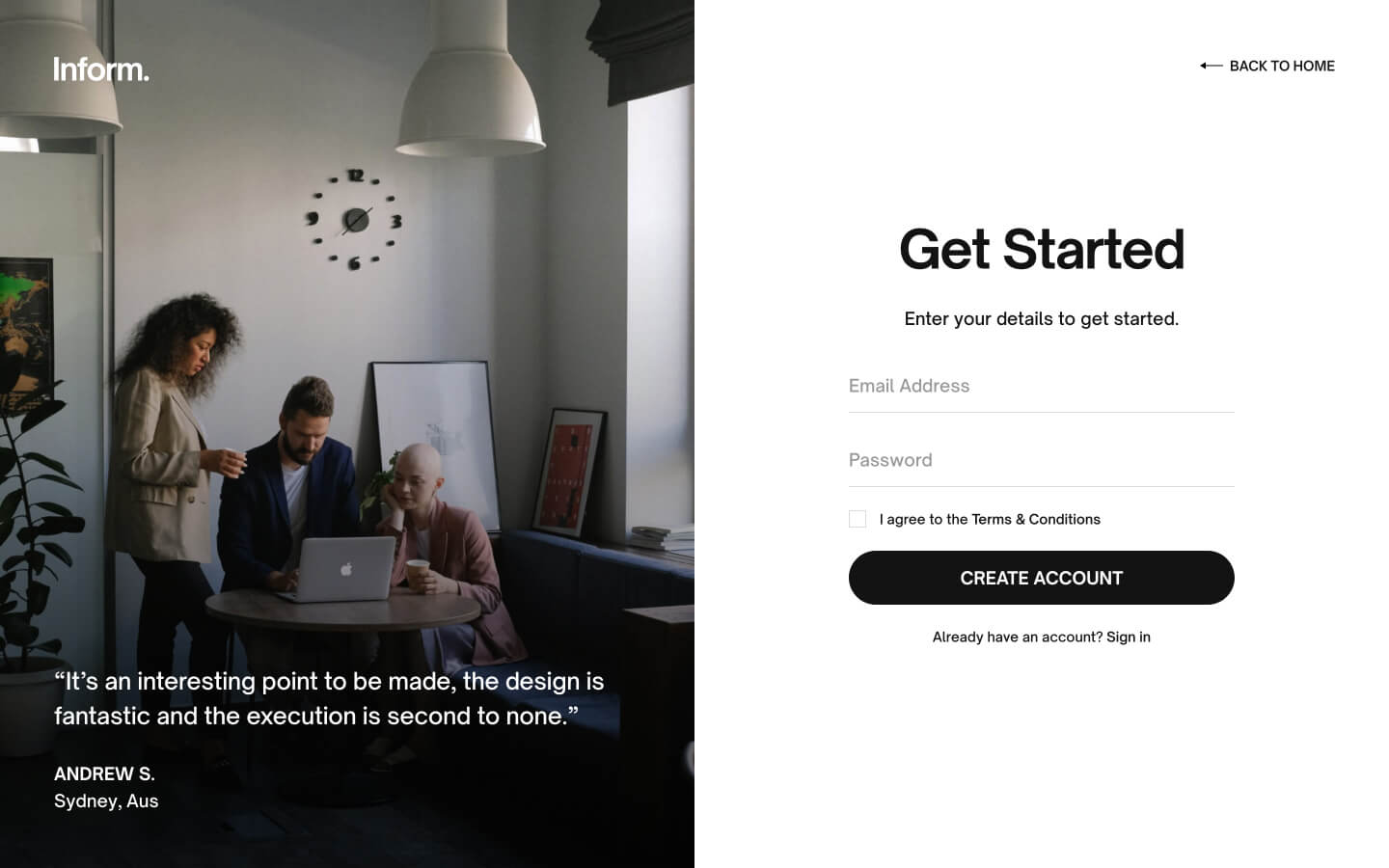 Inform - Small Business HTML5 Responsive Website Template