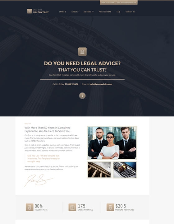 Justice - Law Firm HTML5 Responsive Website Template