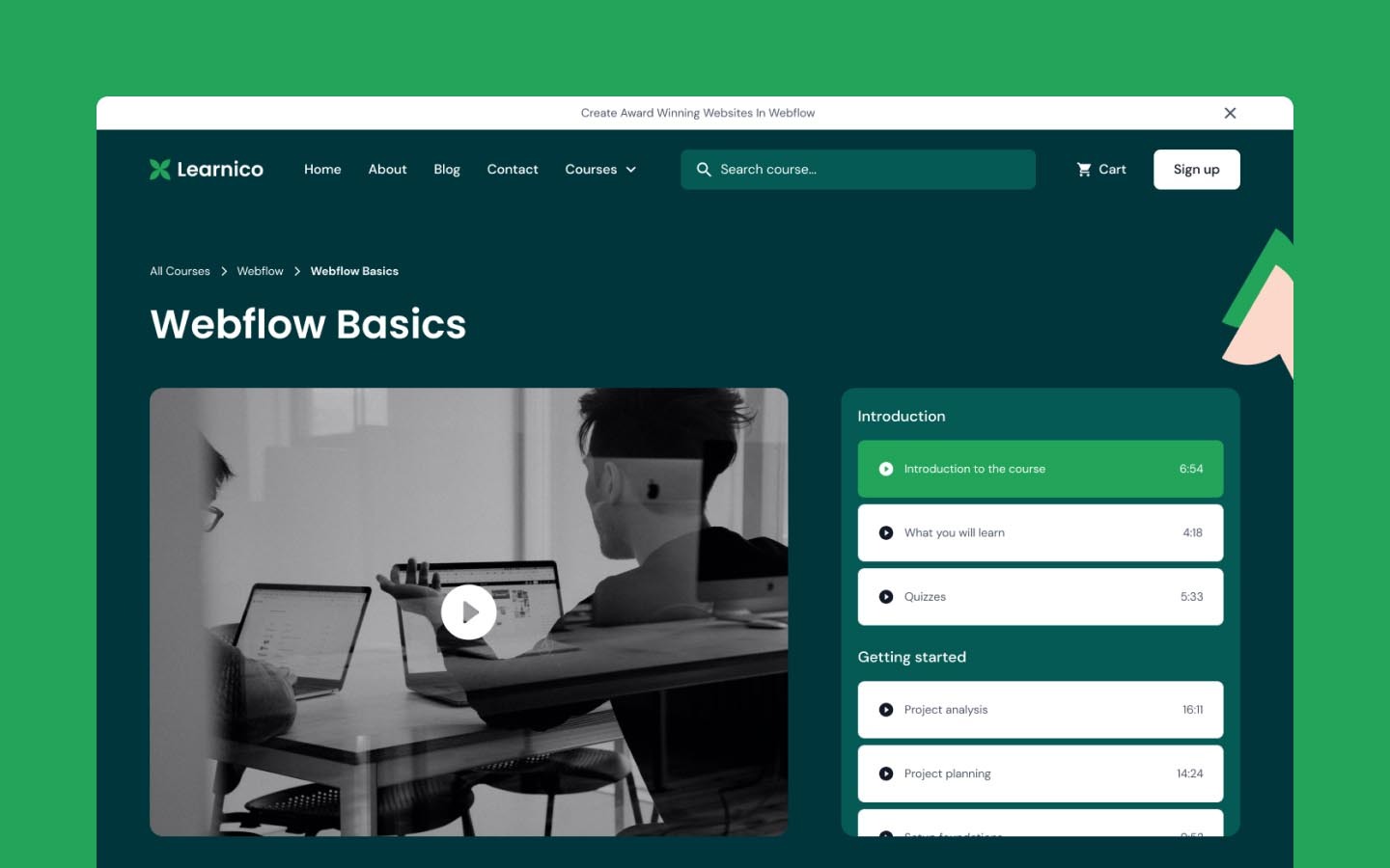 Learnico - Learning HTML5 Responsive Website Template