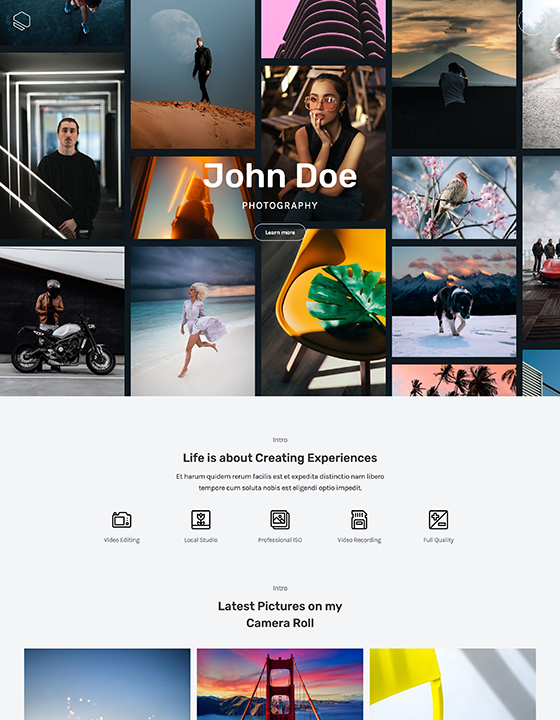 Lens - Photography HTML5 Responsive Website Template
