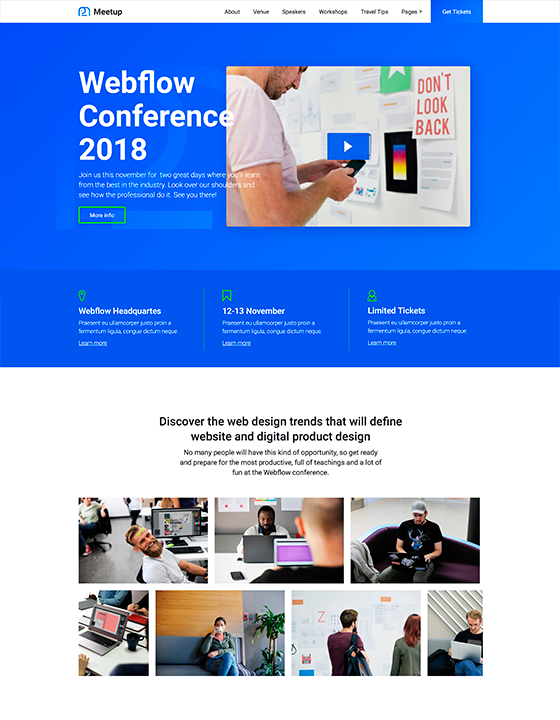 Meetup - Event HTML5 Responsive Website Template