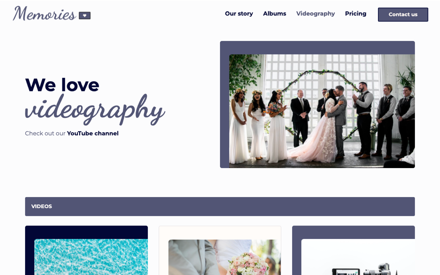 Memories - Photography HTML5 Responsive Website Template