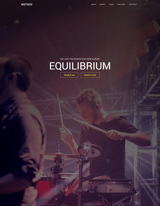 Method - Band HTML5 Responsive Website Template