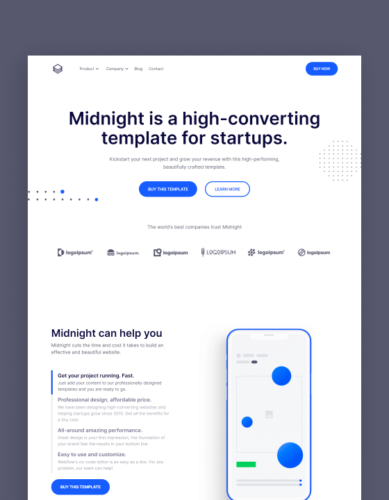 Midnight - Startup HTML5 Responsive Website Template