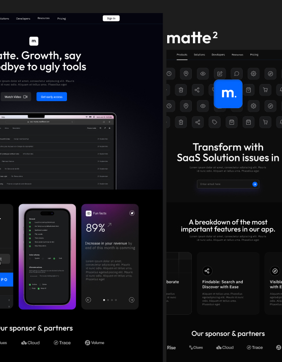 Matte Extra - SaaS HTML5 Responsive Website Template
