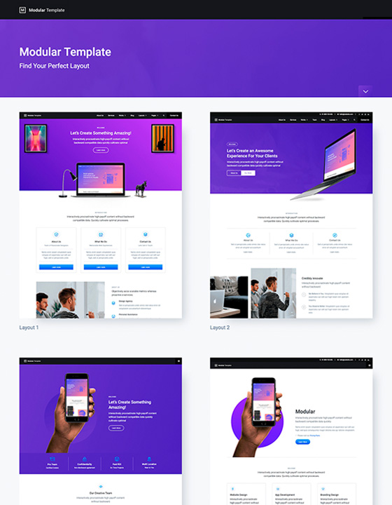 Modular - Creative HTML5 Responsive Website Template