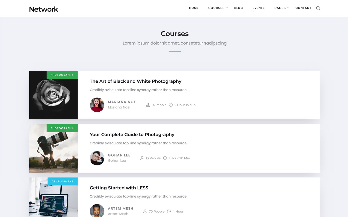 Network - Education HTML5 Responsive Website Template