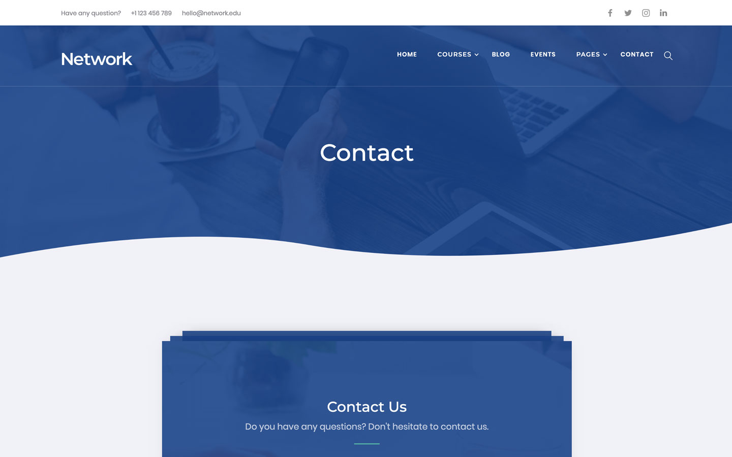 Network - Education HTML5 Responsive Website Template