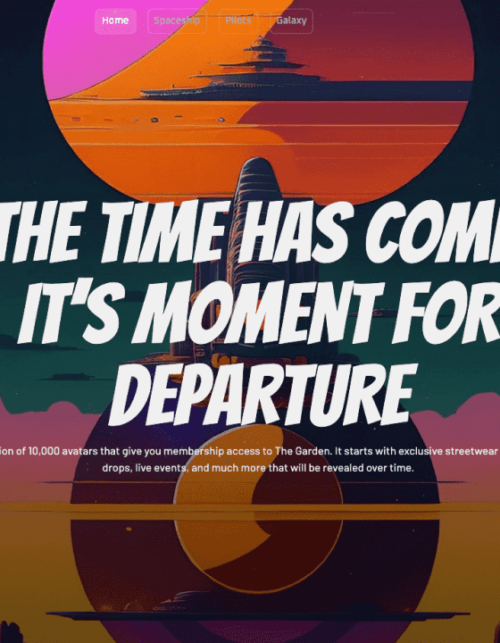 NFT Origins - One Page HTML5 Responsive Website Template