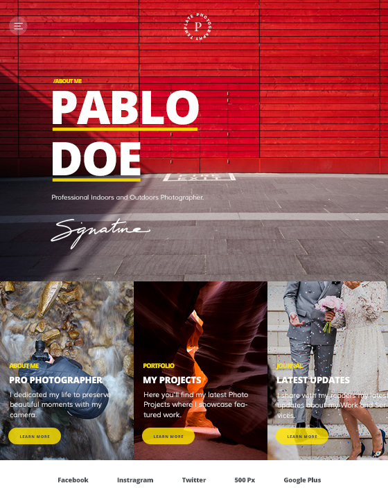 Photo - Photography HTML5 Responsive Website Template