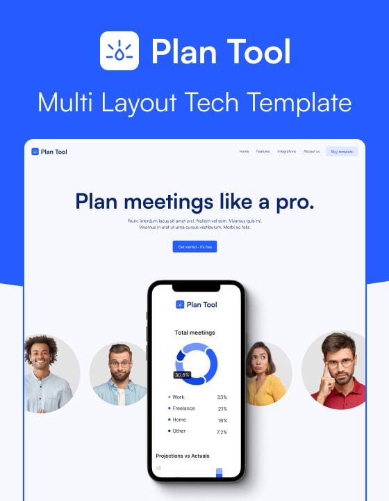Plan Tool - App HTML5 Responsive Website Template