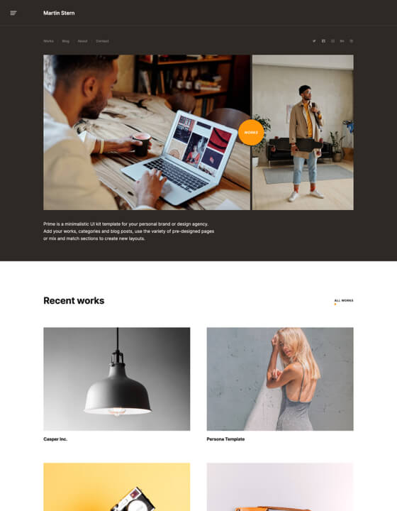 Prime - Portfolio HTML5 Responsive Website Template