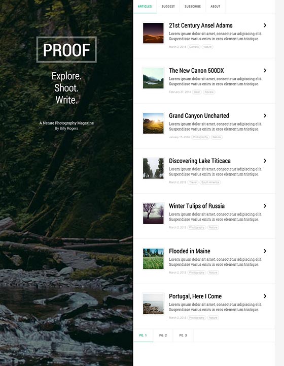Proof - Blog HTML5 Responsive Website Template