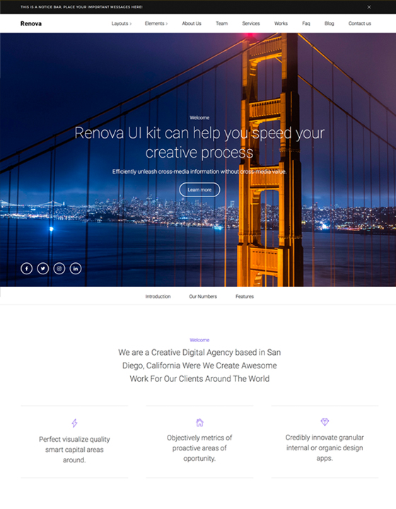 Renova - Creative HTML5 Responsive Website Template