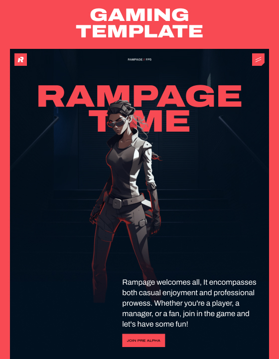 Rampage - Game HTML5 Responsive Website Template
