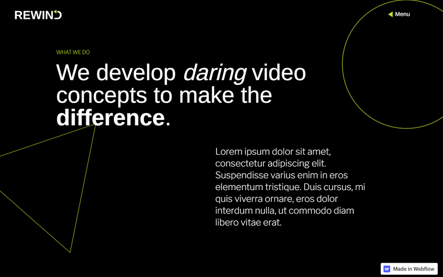 Rewind - Video HTML5 Responsive Website Template