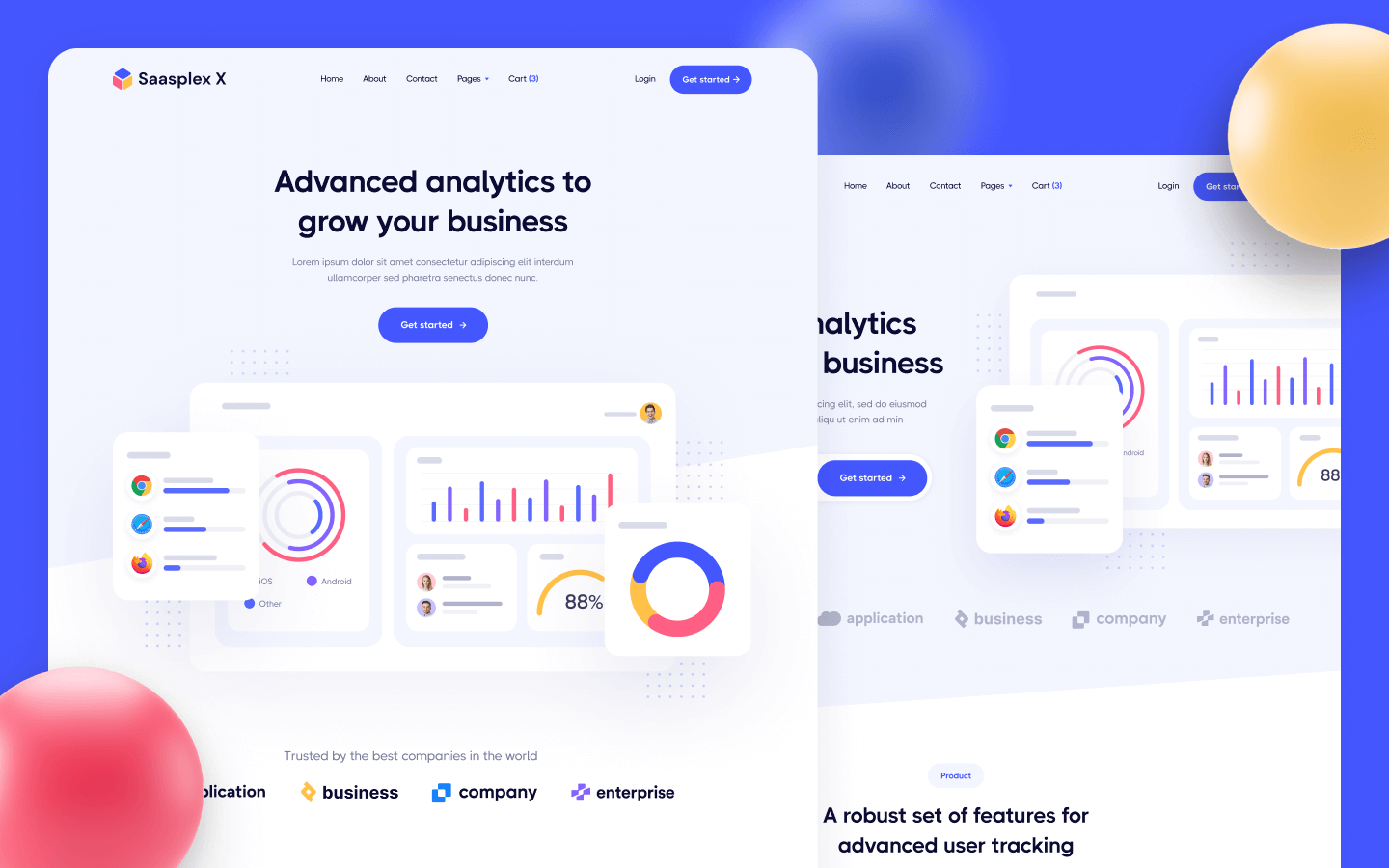 Saasplex X - SaaS HTML5 Responsive Website Template