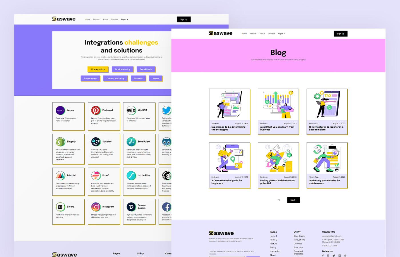 Saswave - SaaS HTML5 Responsive Website Template